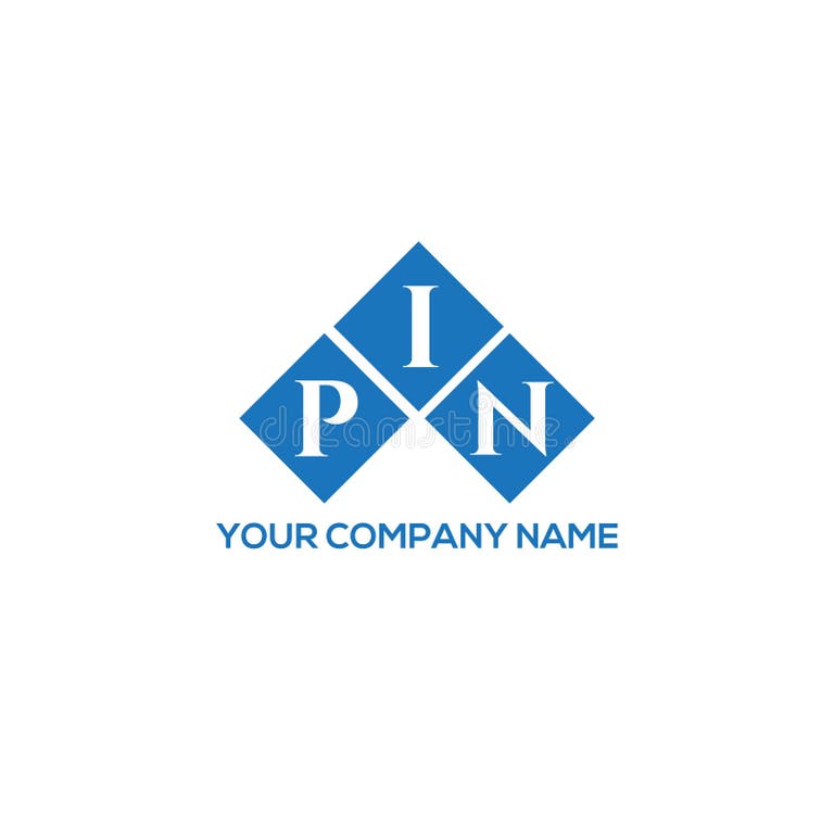 PIN Letter Logo Design on WHITE Background. PIN Creative Initials ...