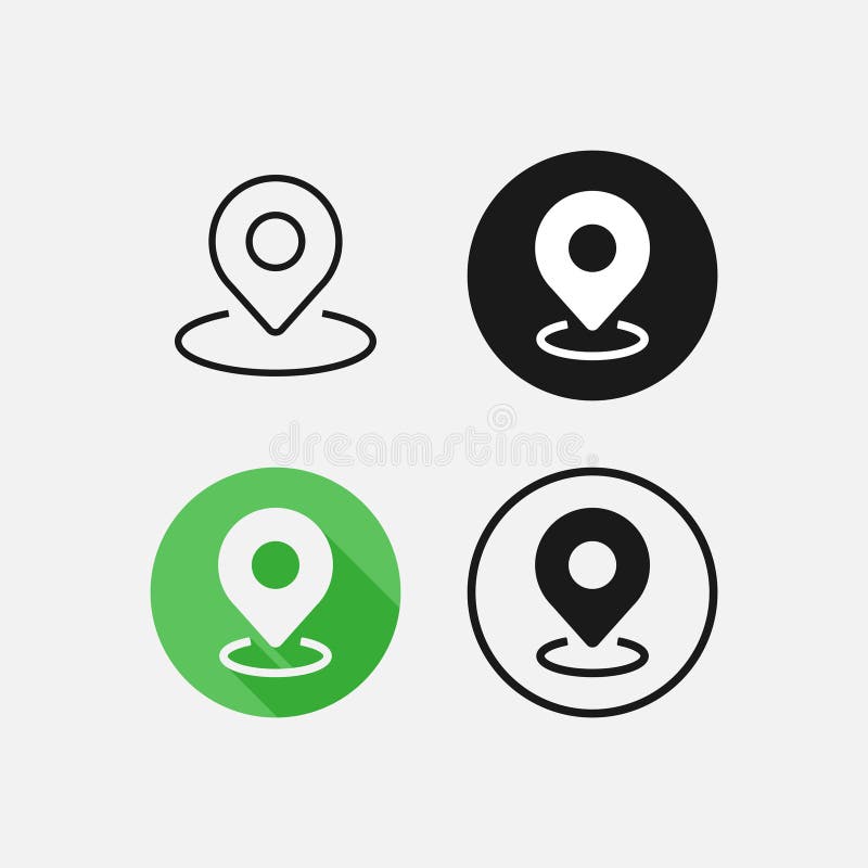 Pin Location Contact Icon stock vector. Illustration of email - 343687722