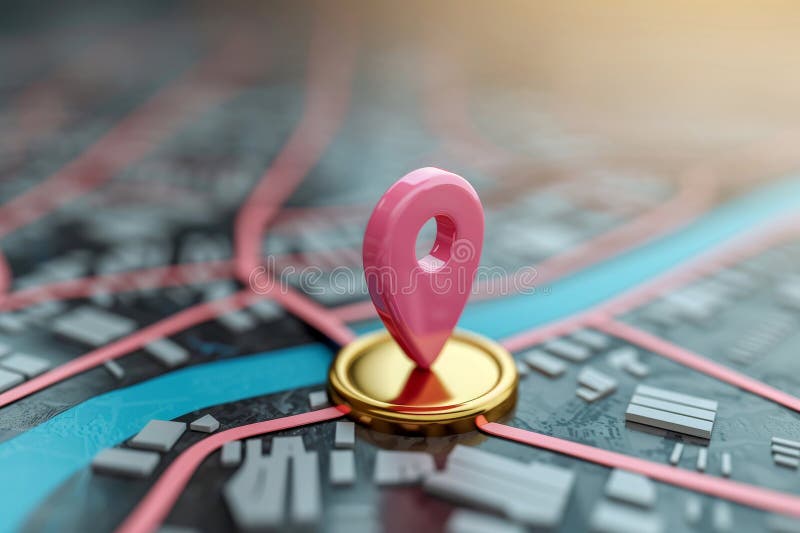 Pin Location Icon for Navigation or Map, Generative Ai Stock Image ...