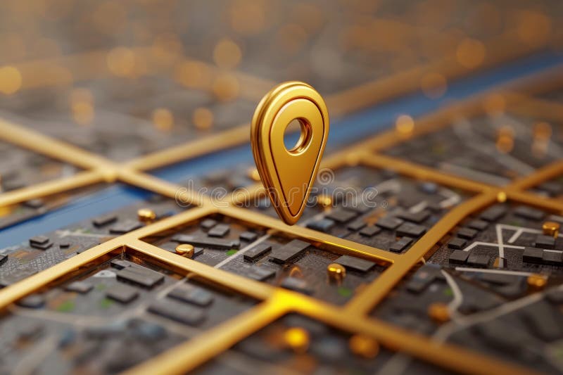 Pin Location Icon for Navigation or Map, Generative Ai Stock Photo ...