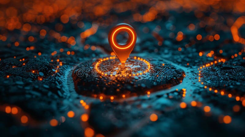 Pin Location Icon for Navigation or Map, Generative Ai Stock Image ...