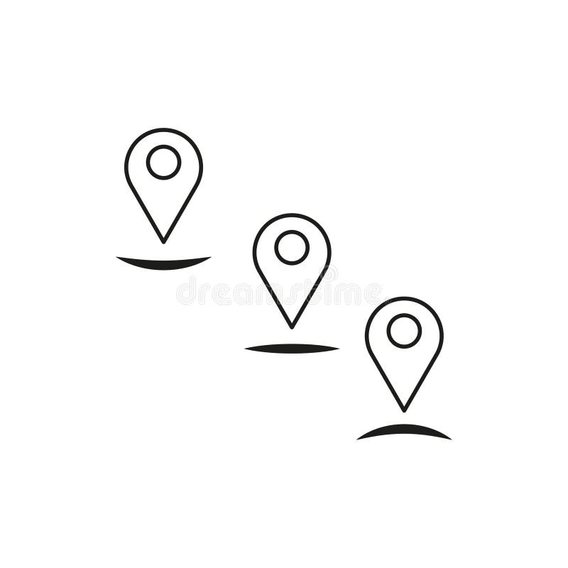Pin Location Icon Set. Vector Illustration. Eps 10 Stock Vector ...
