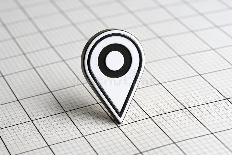 Pin Location Icon - Iconic Design. Pin Location Icon. Iconic Symbol, on ...