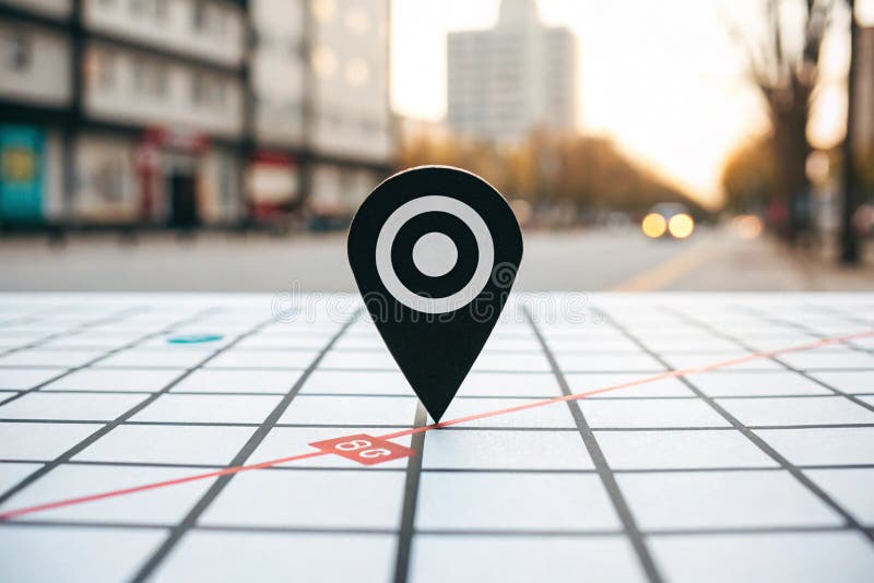 Pin Location Icon - Iconic Design. Pin Location Icon. Iconic Symbol, on ...