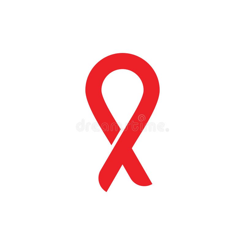 Pin Location Linked Ribbon Red Symbol Logo Vector Stock Vector ...