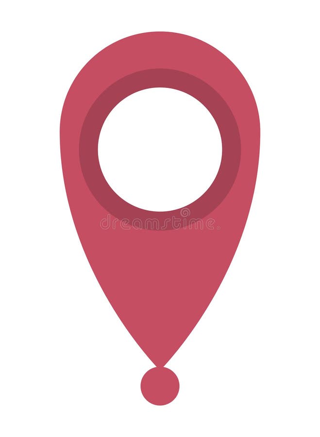 Location Mark Pin Single Isolated Icon with Dashed Line or Dash Lines ...
