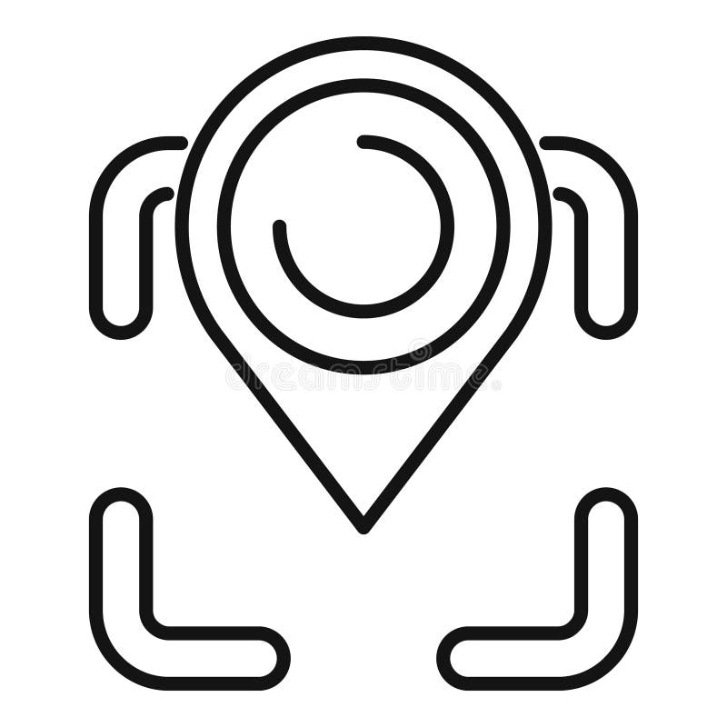 Pin Location Showing Camera Position Icon Stock Illustration ...