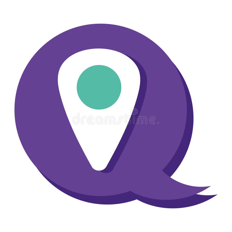 Pin Location in Speech Bubble Stock Vector - Illustration of mark ...