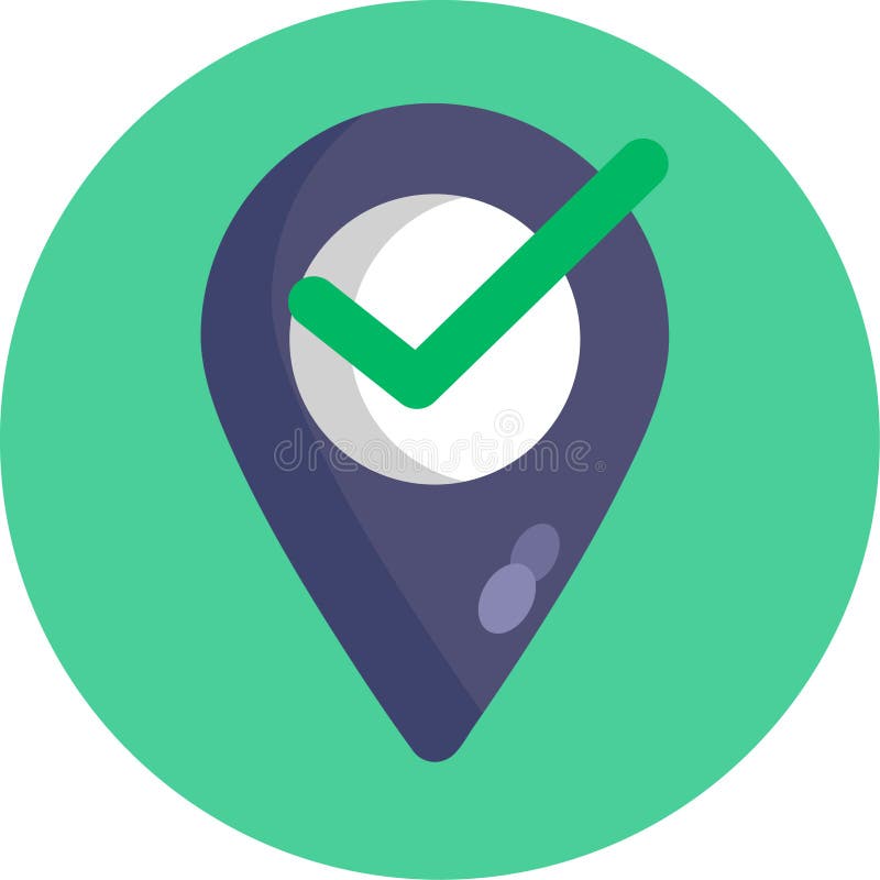 Check pin location stock vector. Illustration of arrow - 186431553