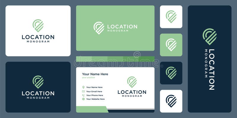 Location Pin Logo, Home , and Check Mark. Business Card Stock Vector ...