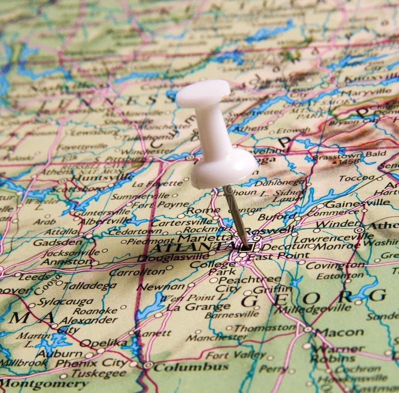 Pin in map stock photo. Image of marker, road, border - 44768746