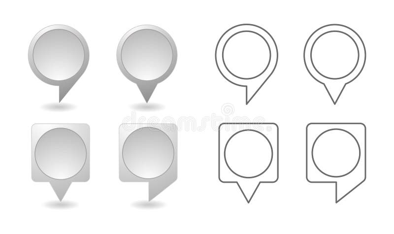 Pin map 3d icon stock vector. Illustration of blank - 200926561