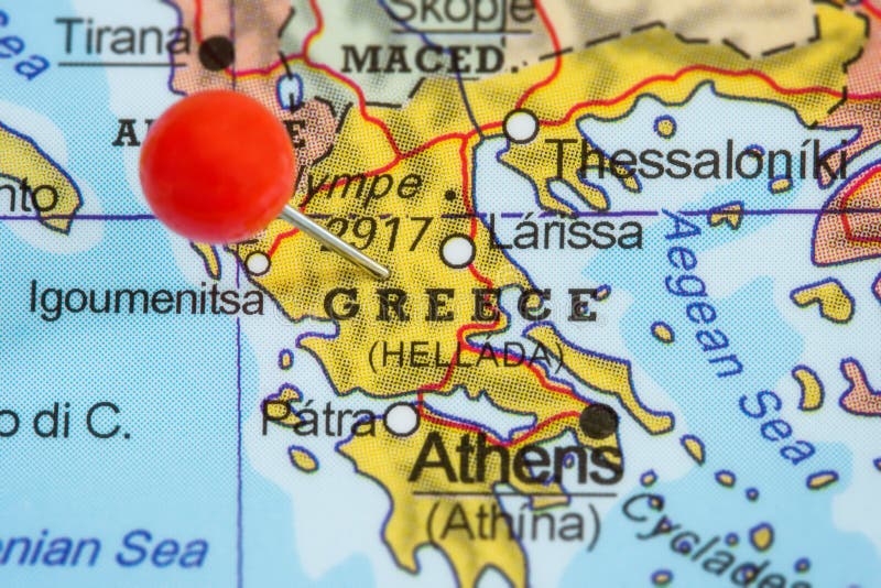 Greece on map stock image. Image of closeup, country, travel - 6838511
