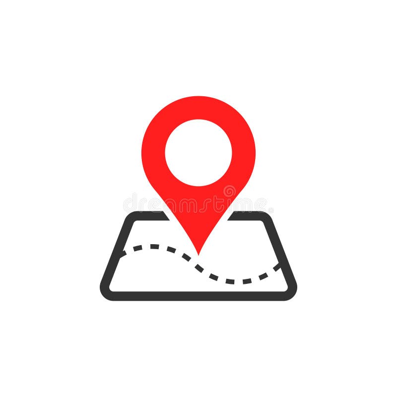 Pin Map Icon in Flat Style. Gps Navigation Vector Illustration O Stock ...