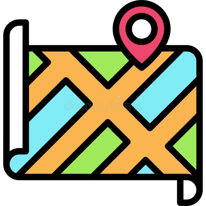 Map, Location, Pin and Navigation Vector Solid Icon Stock Vector ...