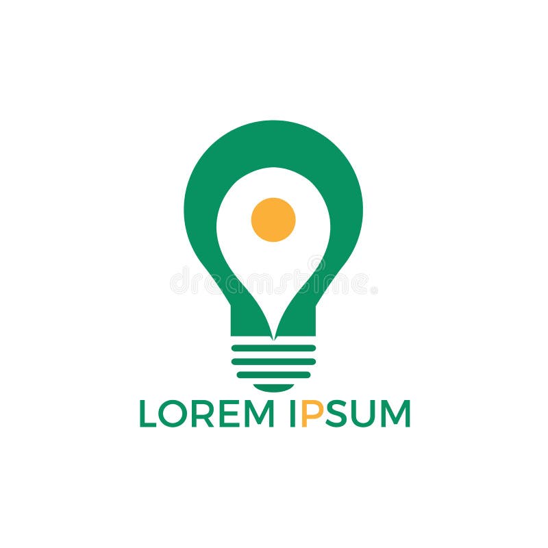 Pin Map with Light Bulb Logo Design. Abstract GPS Vector. Stock Vector ...