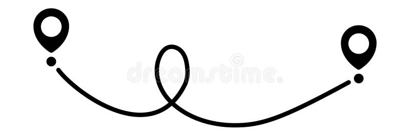 Pin Map Line. Navigation Pointers Stock Illustration - Illustration of ...