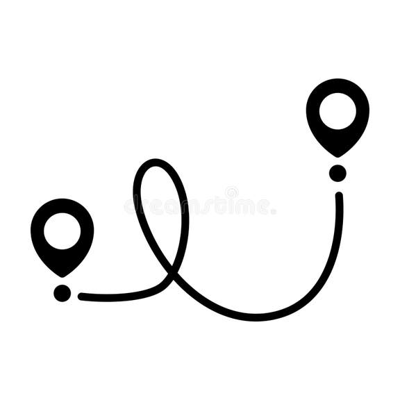 Pin Map Line. Navigation Pointers Stock Illustration - Illustration of ...