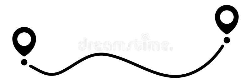 Pin Map Line. Navigation Pointers Stock Illustration - Illustration of ...