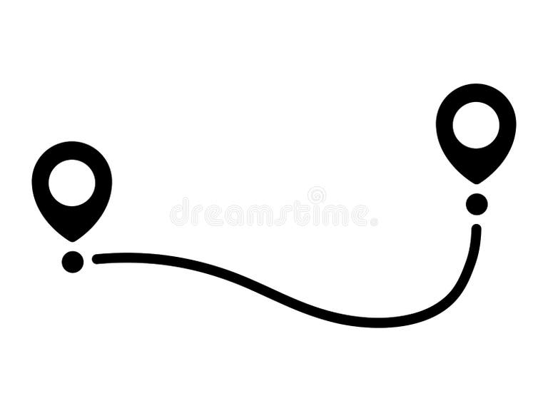 Pin Map Line. Navigation Pointers Stock Illustration - Illustration of ...