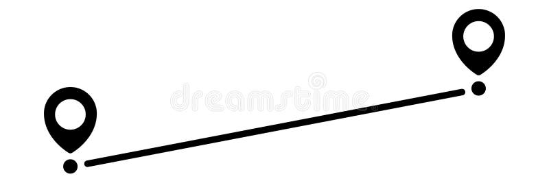 Pin Map Line. Navigation Pointers Stock Illustration - Illustration of ...