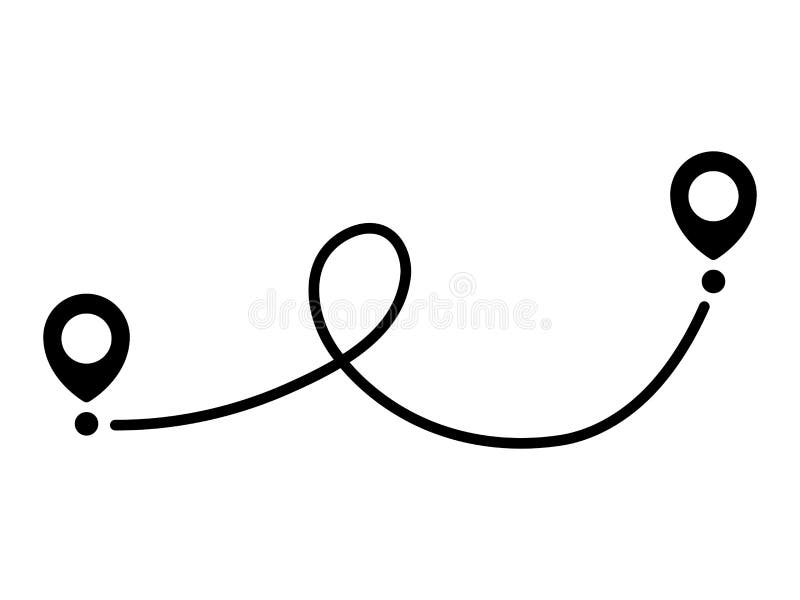 Pin Map Line. Navigation Pointers Stock Illustration - Illustration of ...