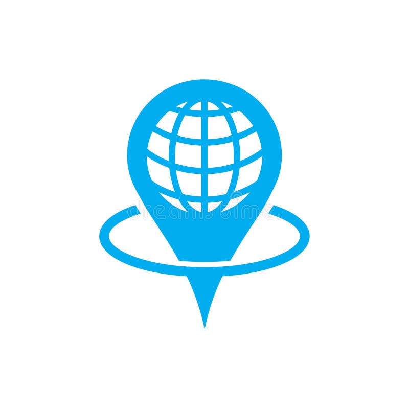 Pin Map Location Pointer Logo Design Stock Vector - Illustration of ...