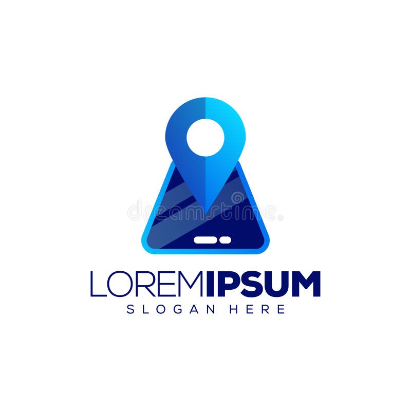 Pin Map Logo Design Vector Illustration Stock Vector - Illustration of ...