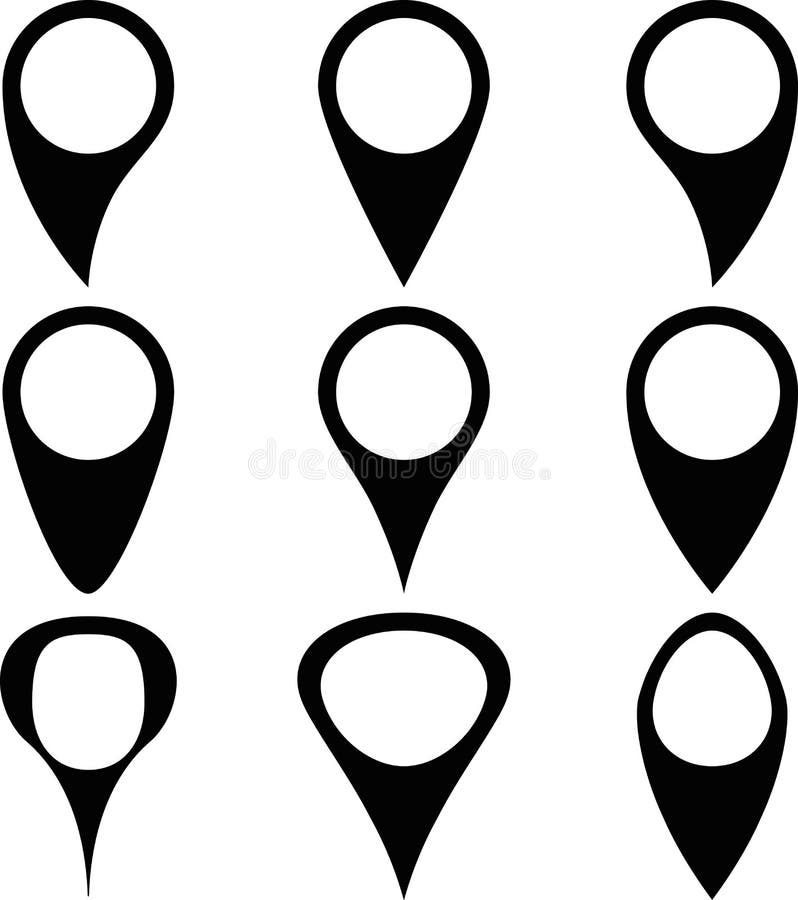 Pin Map Marker Pointer Icon Stock Vector - Illustration of circle ...