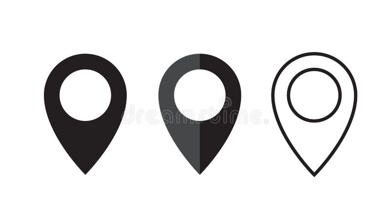 Pin Navigation Icon. Map Pin Symbol, Sign Stock Vector - Illustration ...