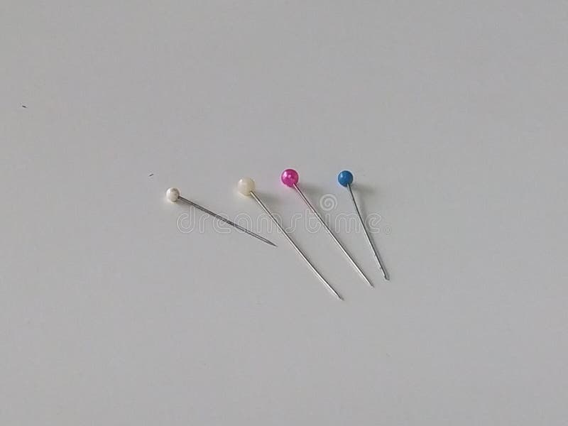 Pin Needle Image with White Background Stock Photo - Image of ...