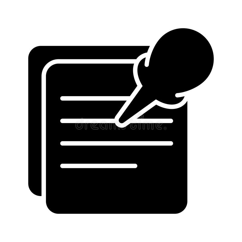 Pin Notes Icon, Featuring a Pin or Tack, Symbolizes Reminders ...