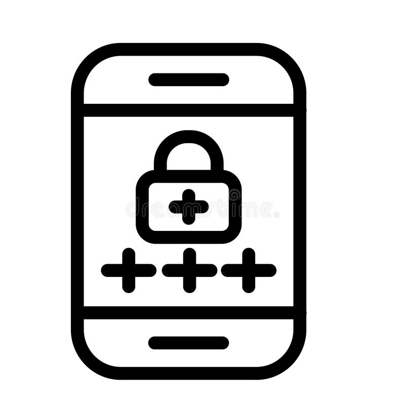 Pin Number Thick Line Icon stock illustration. Illustration of design ...