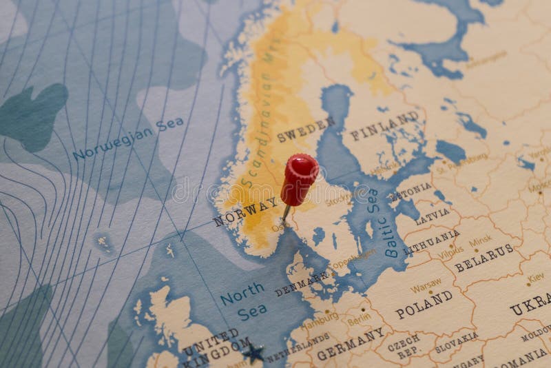 A Pin on Oslo, Norway in the World Map Stock Photo - Image of countries ...
