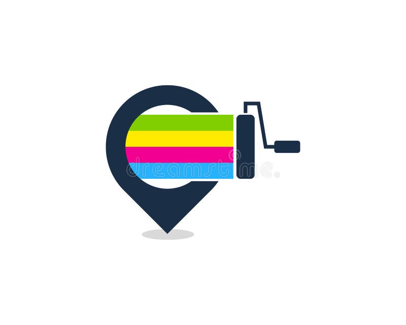 Paint Point Logo Icon Design Stock Vector - Illustration of navigation ...