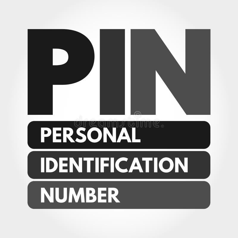 PIN Personal Identification Number - Passcode Used in the Process of ...