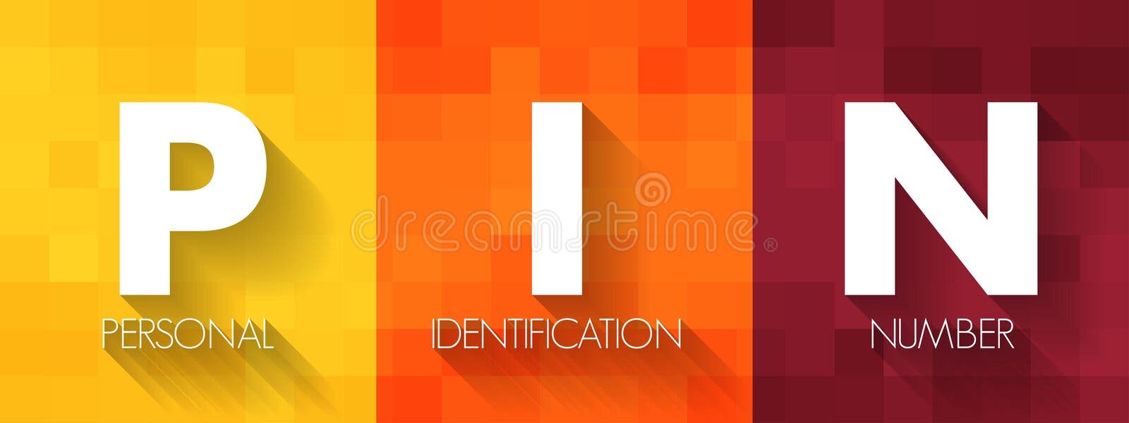 PIN - Personal Identification Number Acronym Concept Stock Illustration ...