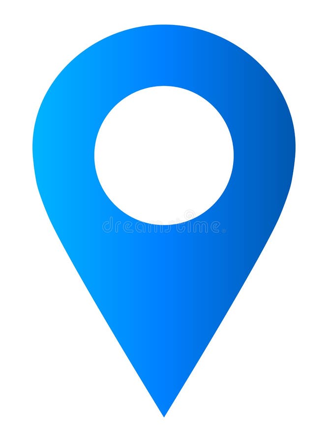 Pin Point - Blue Gradient Hollow, Isolated - Vector Stock Vector ...