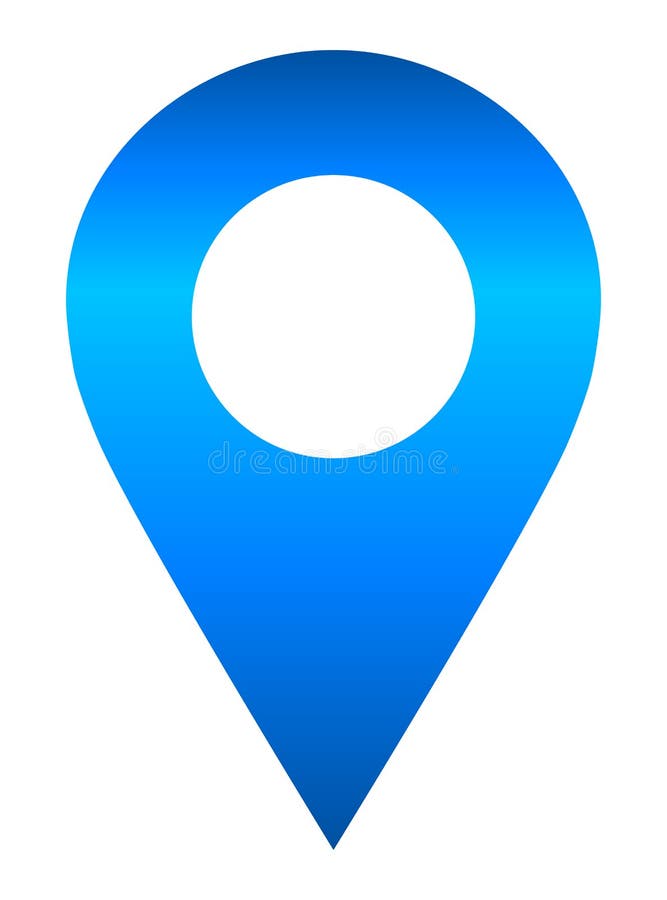 Pin Point - Blue Gradient Hollow, Isolated - Vector Stock Vector ...