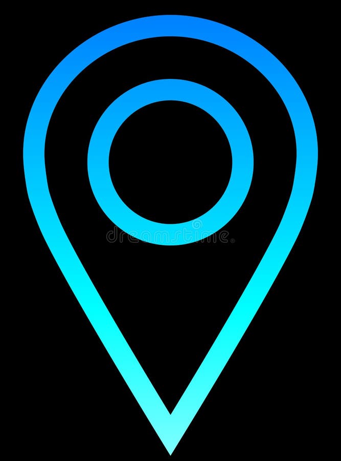 Pin Point - Red Gradient Outlined, Isolated - Vector Stock Vector ...