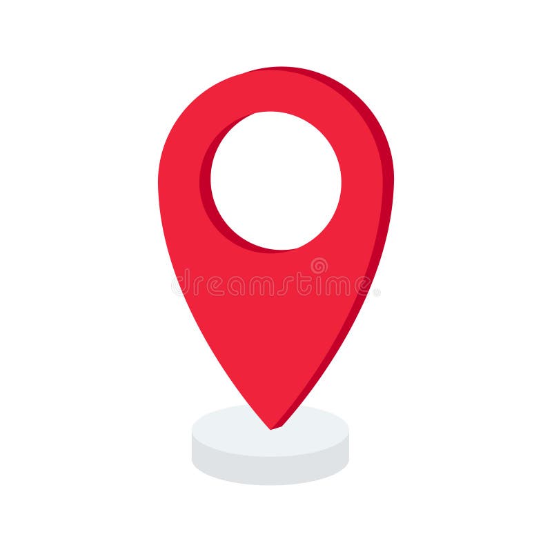 Pin Point 3D Icon. Location Icon with. Navigation Point Sign Stock ...