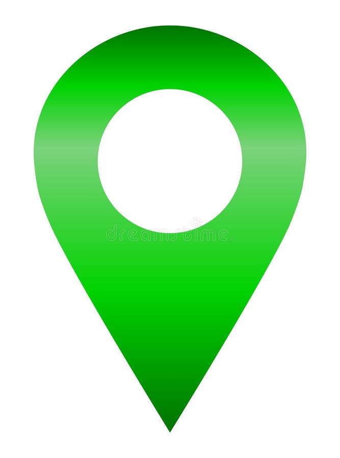 Pin Point - Green Gradient Hollow, Isolated - Vector Stock Vector ...