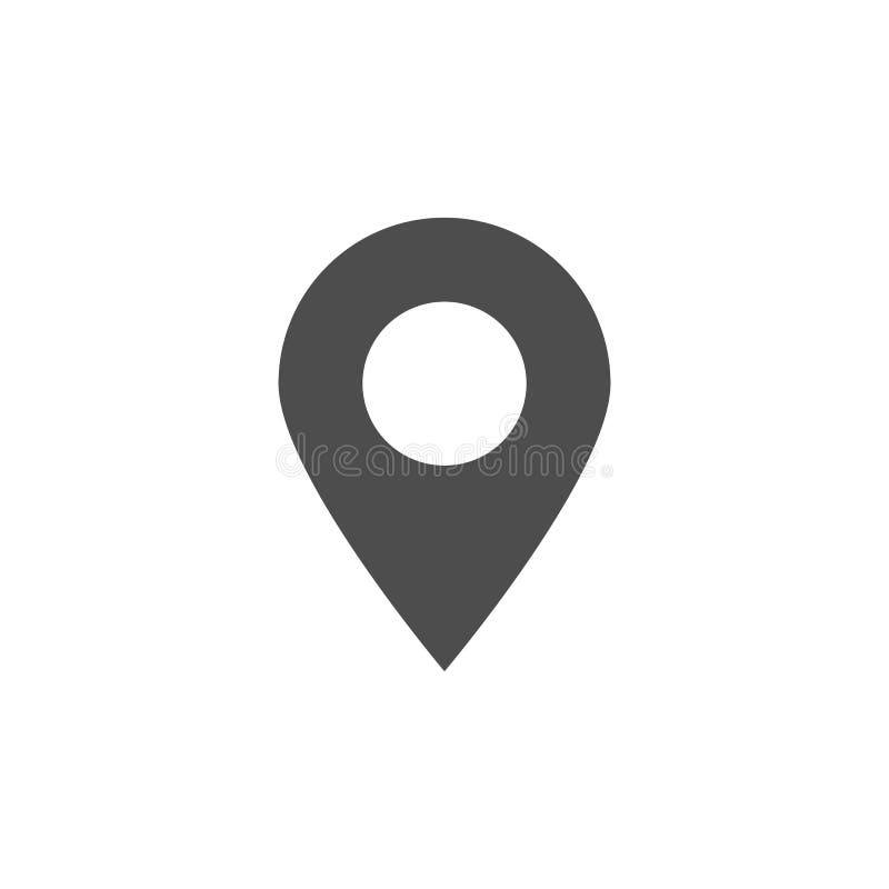 Pin Point Icon. Map Location Pointer Symbol Isolated on White ...