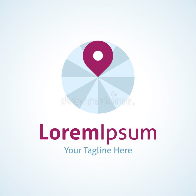Pin Point Location Disc Circle Logo Icon Stock Illustration ...