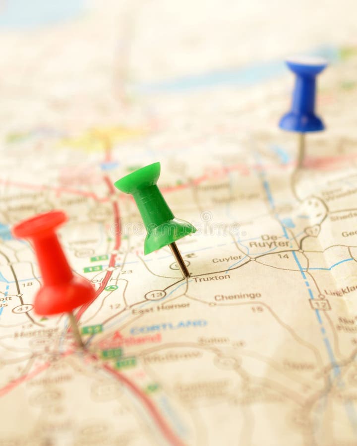 Pin Point Map Route stock photo. Image of discovery - 207161798