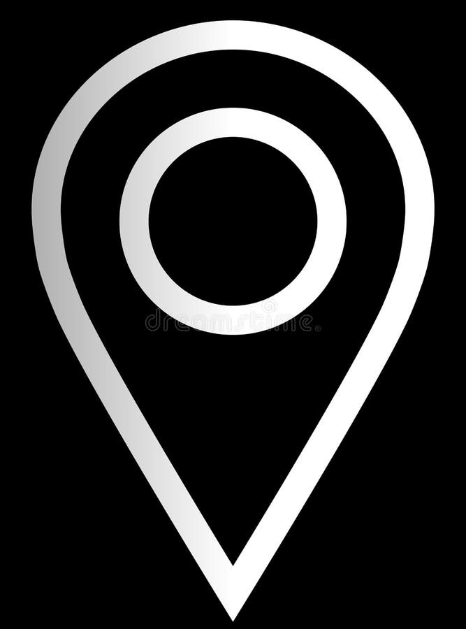 Pin Point - Red Gradient Outlined, Isolated - Vector Stock Vector ...