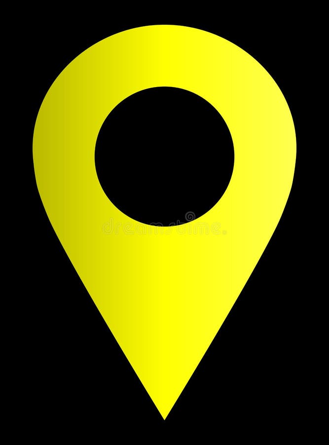 Pin Point - Yellow Gradient Hollow, Isolated - Vector Stock Vector ...