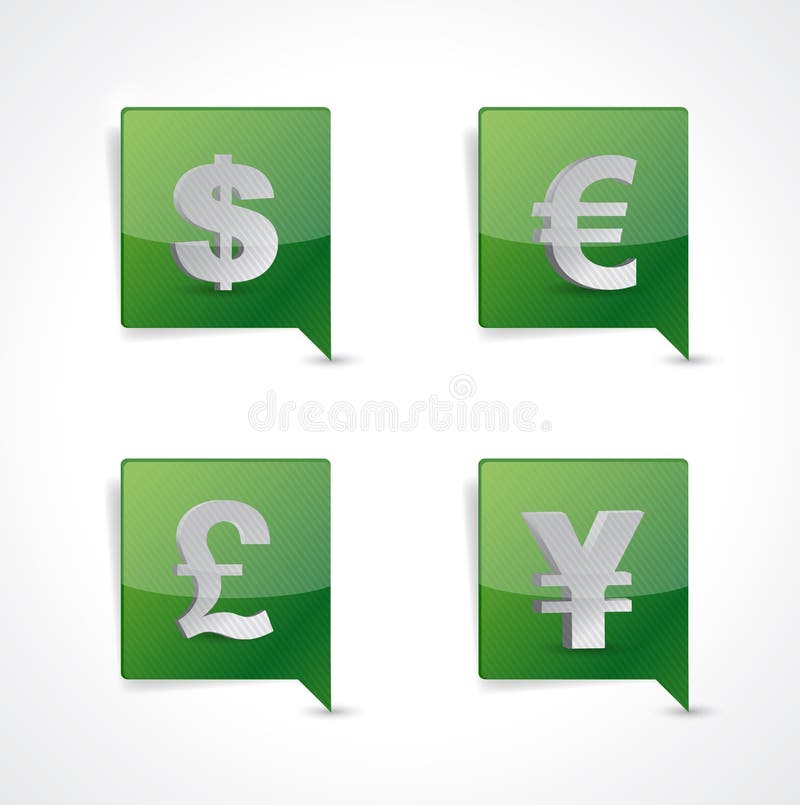 Pin Pointer Currency Symbol Signs Illustration Stock Illustration ...
