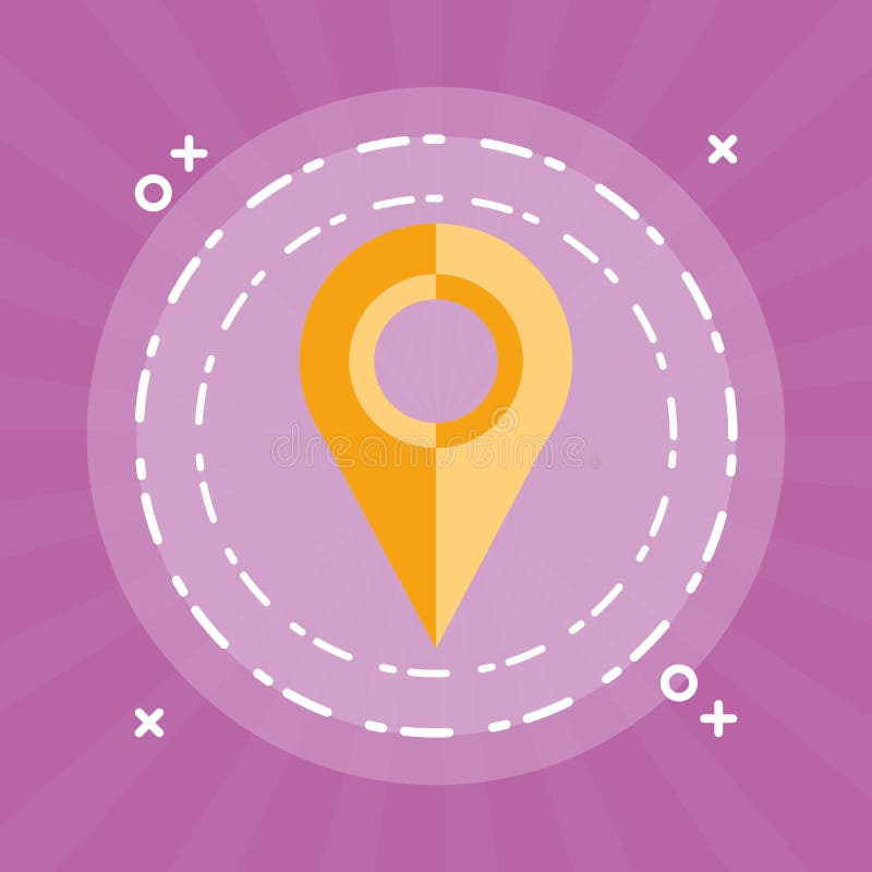 Pin pointer location icon stock vector. Illustration of point - 140675632