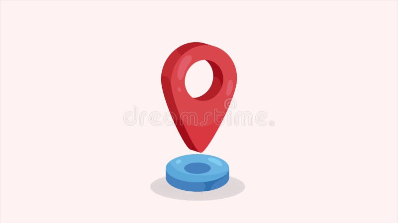 Pin Pointer Location Mark Animation Stock Video - Video of video ...